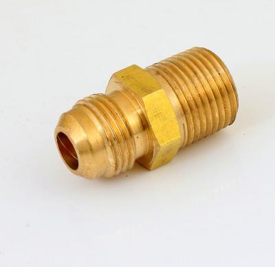 China Brass Gas Fittings connector mpt to 45 degree flare thread used in Plumbing Fittings for sale