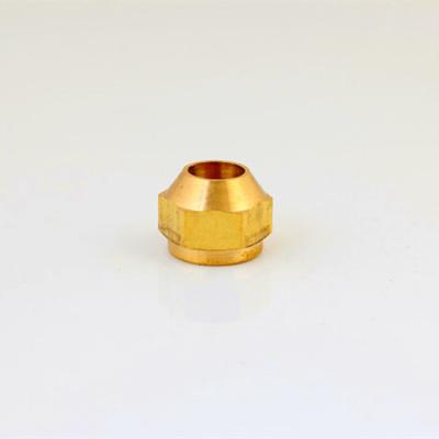 China Brass Gas short nut  thread fitting with flare connector used in  Plumbing Brass Fittings for sale