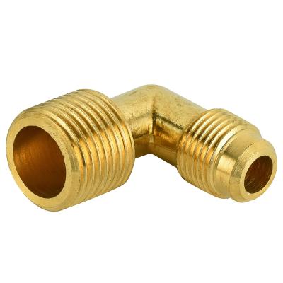 China brass gas thread  90 elbow 45 degree flare to mpt compression Connector for pipe brass fittings for sale