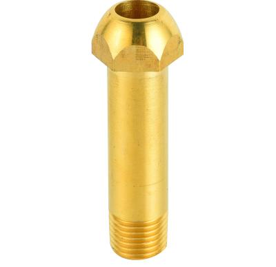 China brass gas thread short pol compression connector for water tube pipe brass nipple fittings for sale
