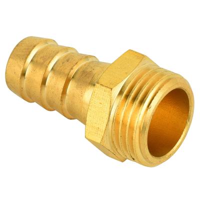 China brass gas thread nipple terminal compression connector for water tube pipe brass fittings for sale