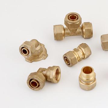 China Pex pipe fittings brass compression fittings copper oring connector for sale