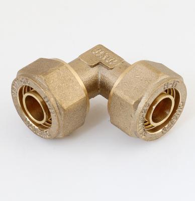 China Pex pipe fittings brass compression fittings copper oring connector Elbow Double for sale