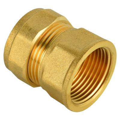China brass compression  pipe female coupling  connector thread for Copper Tube fittings for sale