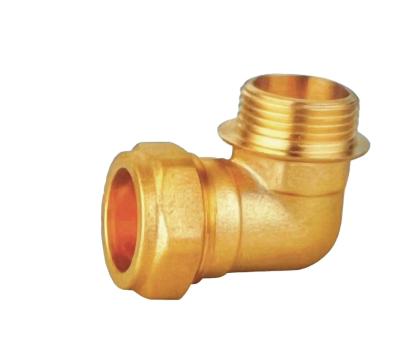 China brass compression  pipe male elbow connector thread for Copper Tube fittings for sale