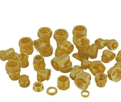 China Male Thread Socket Coupling Connector Copper 1/2- 3/4-1 Compression fitting Pex Brass Fitting For Copper Pipe for sale