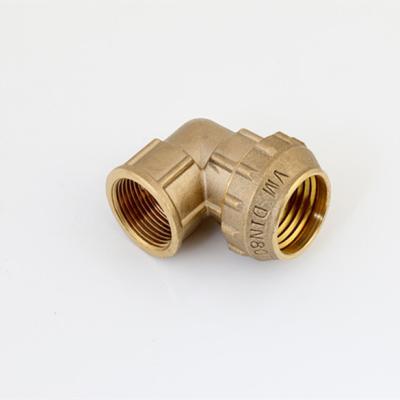 China Good quality brass female elbow pe compression fittings for pe pipe for sale