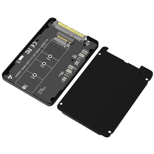 SFF-8639 U.2 to NGFF M.2 SSD Enclosure with accessories