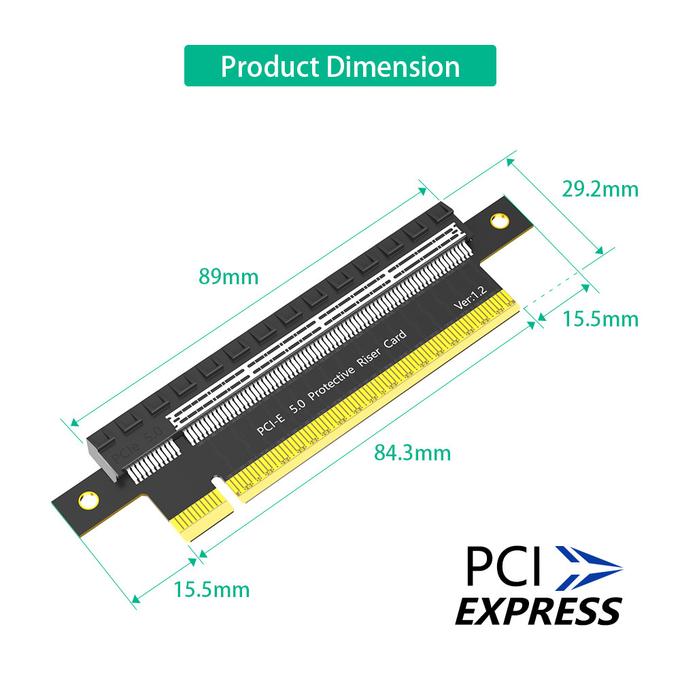 latest company news about PCI-E5.0 180 degree vertical height increasing adapter card released, revolutionizing device connectivity and layout  3