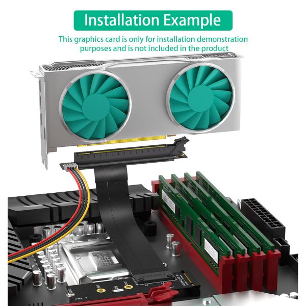 Quality M.2 NGFF Key M To PCI-E Express Extender Cable Graphics Card 16x PCIE Riser for sale