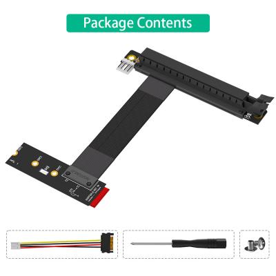 China M.2 NGFF Key M To PCI-E Express Extender Cable Graphics Card 16x PCIE Riser Adapter Card Nvme for sale