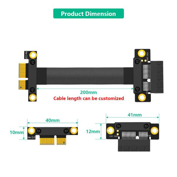 Quality PCI Express 3.0 1x para PCI-E x1 Riser Adaptador Flexible Extension PCI-E Riser for sale