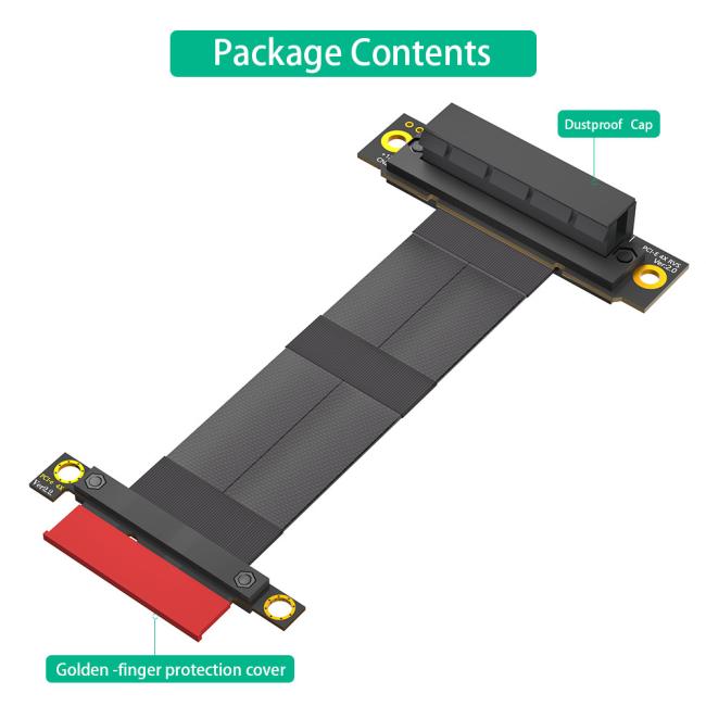270° Reverse PCI-E 4X Extension Cable side view
