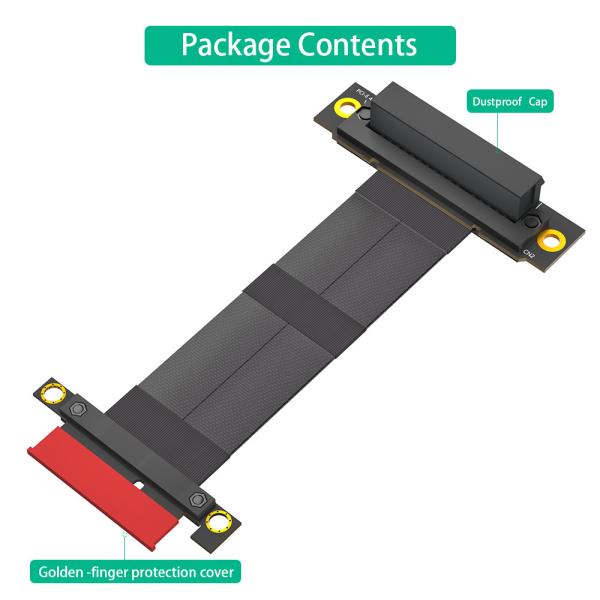 Quality 90° Reverse PCIE Slot Computer Adapter 24cm Pcie Slot Extension Cable for sale