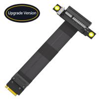 Quality 180 Deg Computer Adapter NGFF KeyM Pcie X4 Riser Cable M 2 Pcie Ssd Adapter for sale