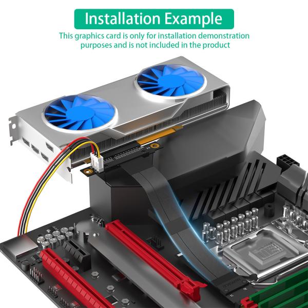Quality 180 Deg Computer Adapter NGFF KeyM Pcie X4 Riser Cable M 2 Pcie Ssd Adapter for sale