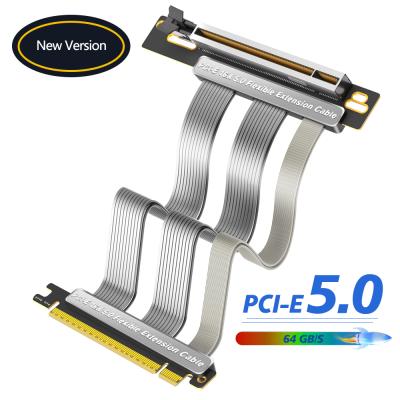 China High Speed Pcie5 Riser Cable 5.0 X 16 GPU Expansion Card  90 Degree for sale