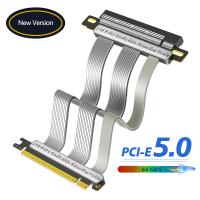 China 180 Degree PCI E 5.0 Riser Cable 16X Flexible GPU Extension Cable for sale