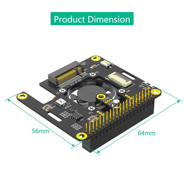 Quality M.2 NVMe Raspberry Pi Adapter 30g PCIe Ssd Adapter Automatic Discoloration LED for sale