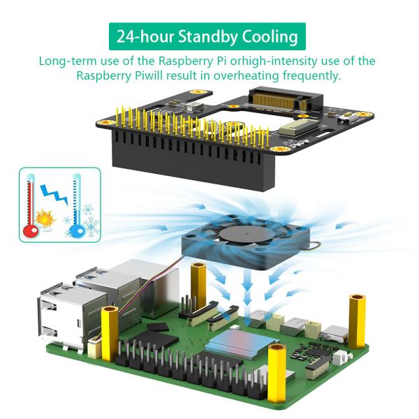 Quality M.2 NVMe Raspberry Pi Adapter 30g PCIe Ssd Adapter Automatic Discoloration LED for sale