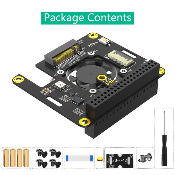 Quality M.2 NVMe Raspberry Pi Adapter 30g PCIe Ssd Adapter Automatic Discoloration LED for sale
