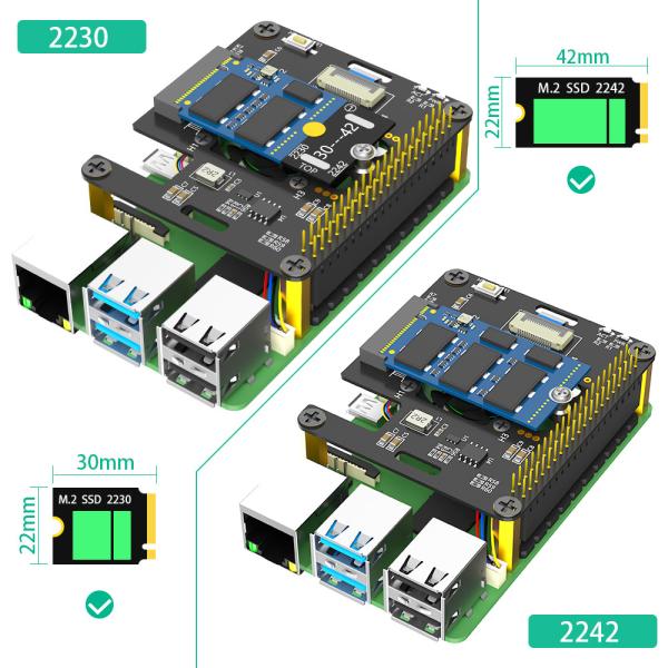 Quality M.2 NVMe Raspberry Pi Adapter 30g PCIe Ssd Adapter Automatic Discoloration LED for sale