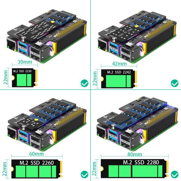 Quality Gen2 Raspberry Pi M 2 Adapter NVMe To PCIe PCI E Raspberry Ssd Adapter 3 In 1 for sale
