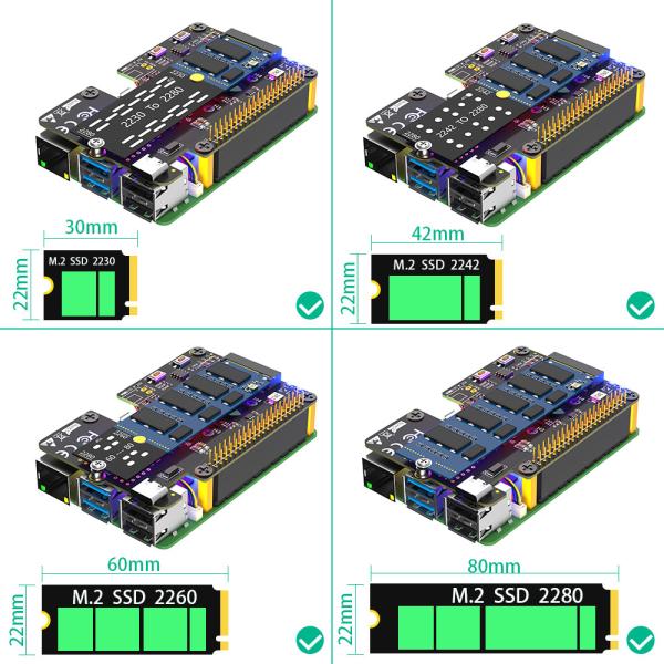 Quality 3 In 1 Combo Raspberry Pi Adapter M.2 NVMe SSD To M2 PCIE Nvme Adapter for sale