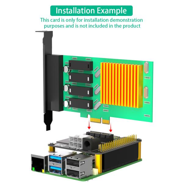 Quality Raspberry Pi PCI E 1x Adapter 12V Pcie 1x To 16x 12V Power for sale