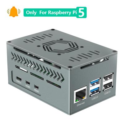 China 4010 PWM Raspberry Pi Adapter X1000 X1001 Aluminum Case Raspberry Pi 5 Case for sale