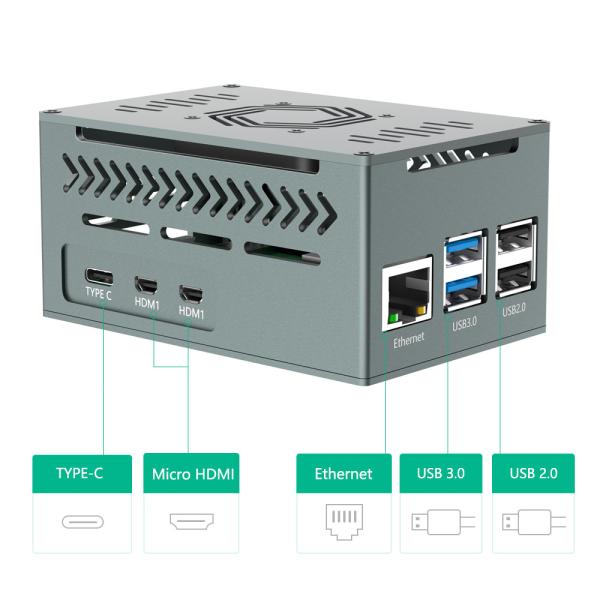 Quality 4010 PWM Raspberry Pi Adapter X1000 X1001 Aluminum Case Raspberry Pi 5 Case for sale
