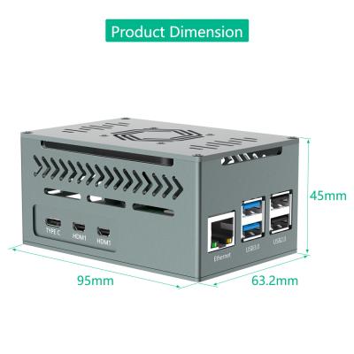 China 4010 PWM Raspberry Pi Adapter X1000 X1001 Aluminum Case Raspberry Pi 5 Case for sale