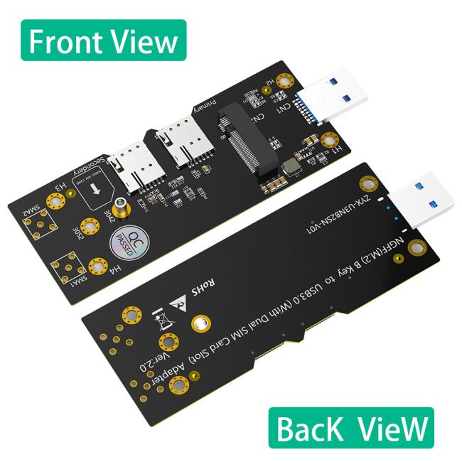 NVME M.2 to USB 3.0 adapter side view