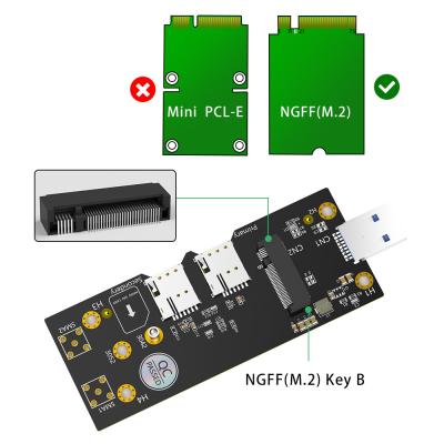 China NVME NGFF M.2 To USB 3.0 Adapter With Dual NANO SIM Card Slot for sale