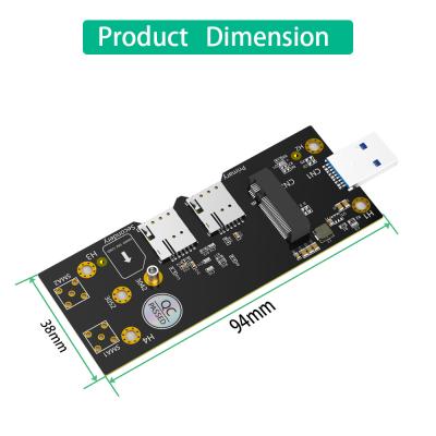 China NVME NGFF M.2 To USB 3.0 Adapter With Dual NANO SIM Card Slot for sale