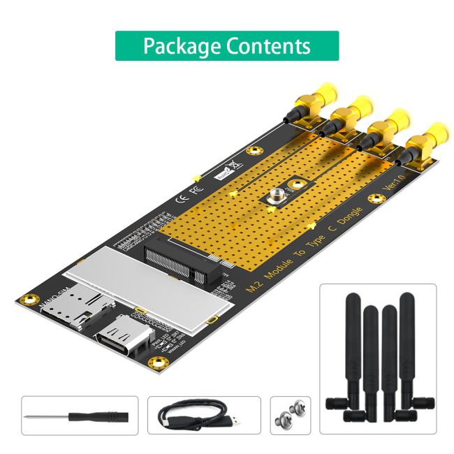 Adapter with antennas connected