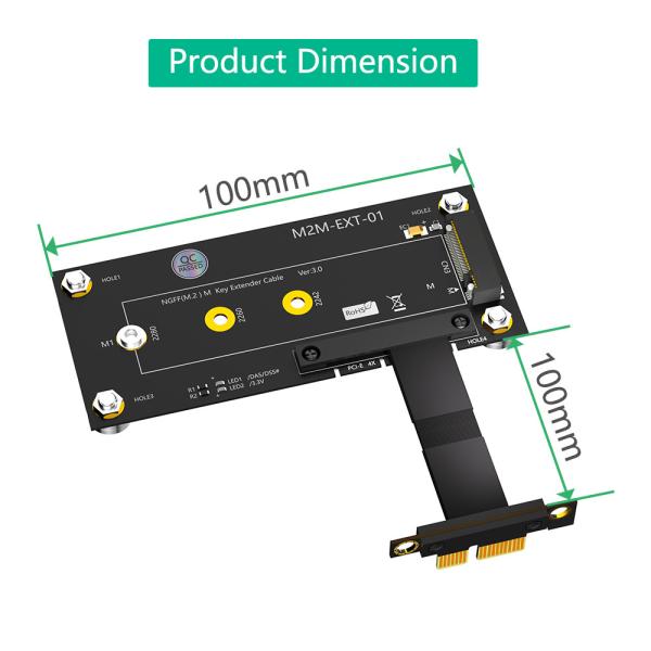 Quality New Version M.2 NGFF NVME M-Key SSD To PCI- E 4X Extension Cable Adapter for sale