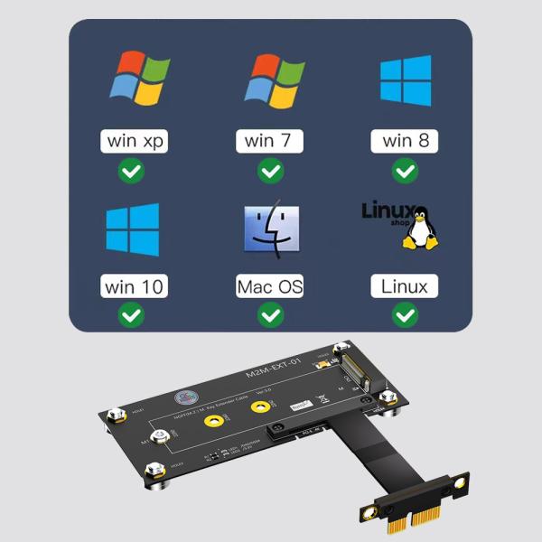 Quality New Version M.2 NGFF NVME M-Key SSD To PCI- E 4X Extension Cable Adapter for sale