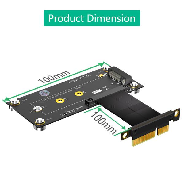 Quality New VersionM.2 NGFF nvme M-key SSD to PCI- E 4X Extension Cable With magnetic for sale