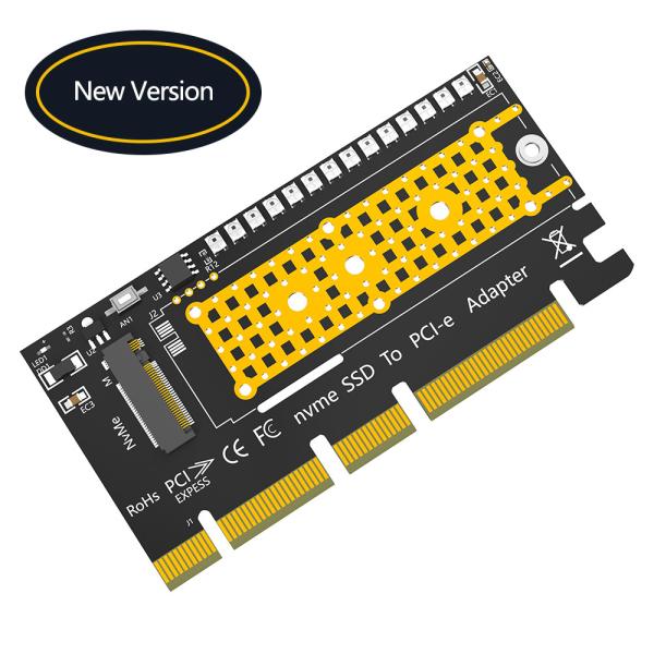 Quality M.2 nvme SSD to PCI-E 4X/8X/16X adapter with 3528 Colorful flash LED for sale