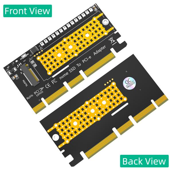 Quality M.2 nvme SSD to PCI-E 4X/8X/16X adapter with 3528 Colorful flash LED for sale