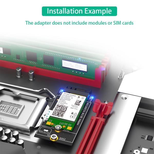 Quality M.2 Key B to A+E Adapter with NANO SIM card Slot for 3G/4G/5G Module for sale