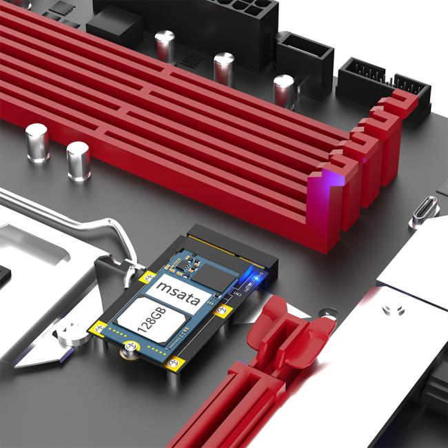 MSATA to M.2 adapter installation diagram