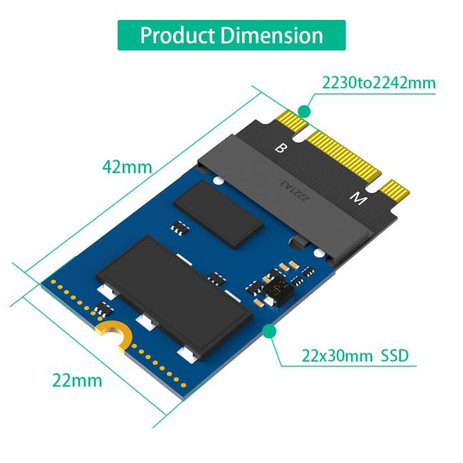 M.2 NVME Extension Adapter close-up