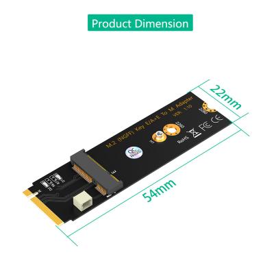 China WiFi Bluetooth NGFF A+E Key To M.2 Key M Adapter Mini Pcie SSD Adapter Card for sale