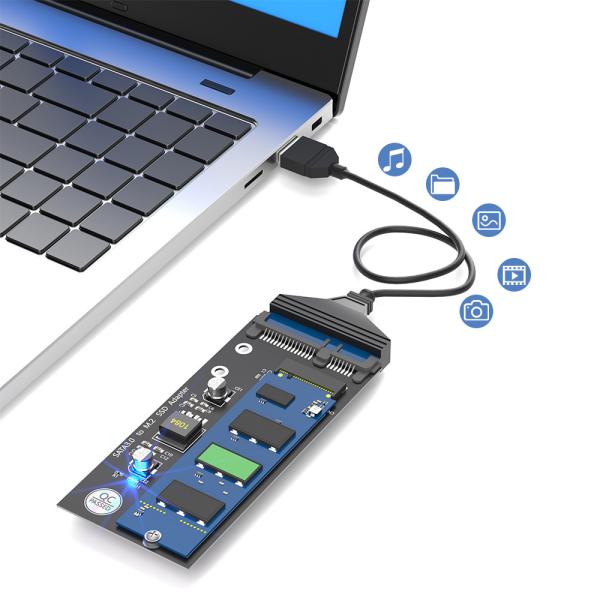 Quality M.2 NGFF SSD to SATA 3 3.0 Adapter Card Converter B B&M Key for 2230 2242 2260 for sale