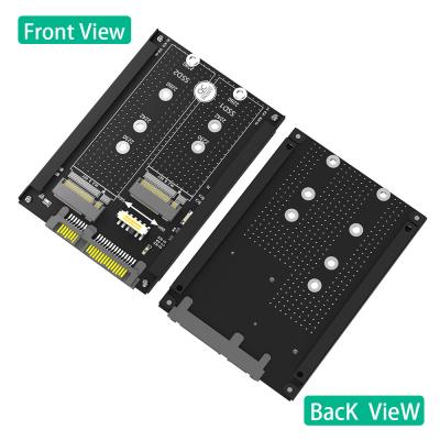 China Dual M.2 B Key/B&M Key SSD to 2.5" SATA III with STA 2.5 inches Frame Bracket for sale
