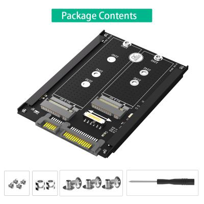 China Dual M.2 B Key/B&M Key SSD to 2.5" SATA III with STA 2.5 inches Frame Bracket for sale