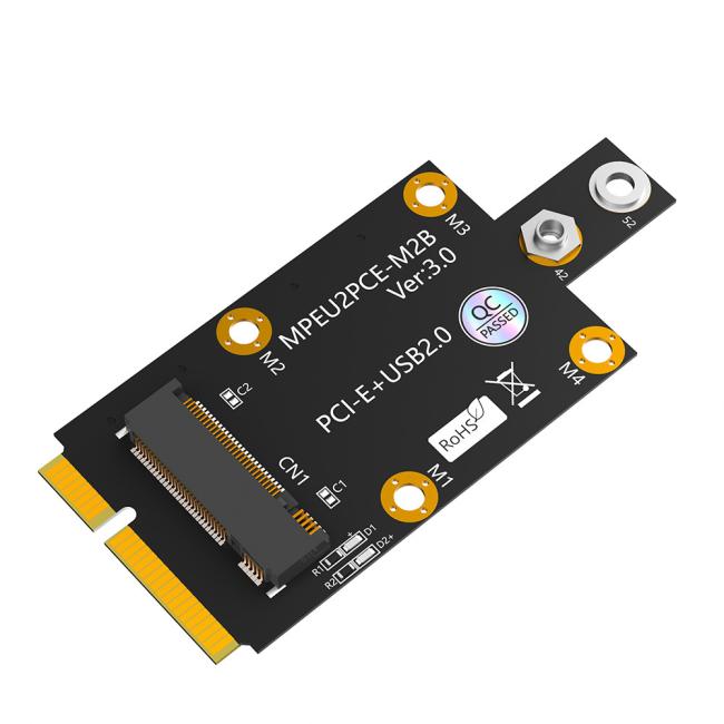 Mini PCI-E to M.2 adapter front view