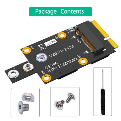 China Mini PCI-E  to NGFF M.2 B-Key Adapter with Dual NANO SIM Card Slot 3G/4G/5G WWAN Module in Stock for sale